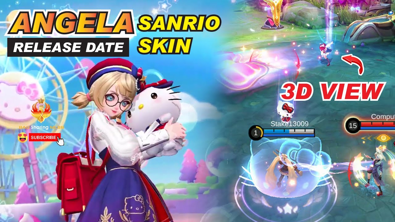MLBB x SANRIO Angela New Skin ( Heartstring with Hello Kitty ) 3D Skill Effect | RELEASE DATE ...