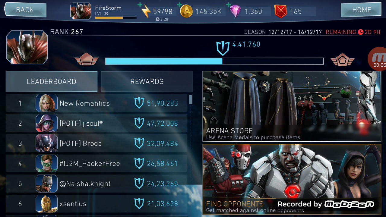 Justice league batman arena grinding |injustuce 2 mobile - YouTube