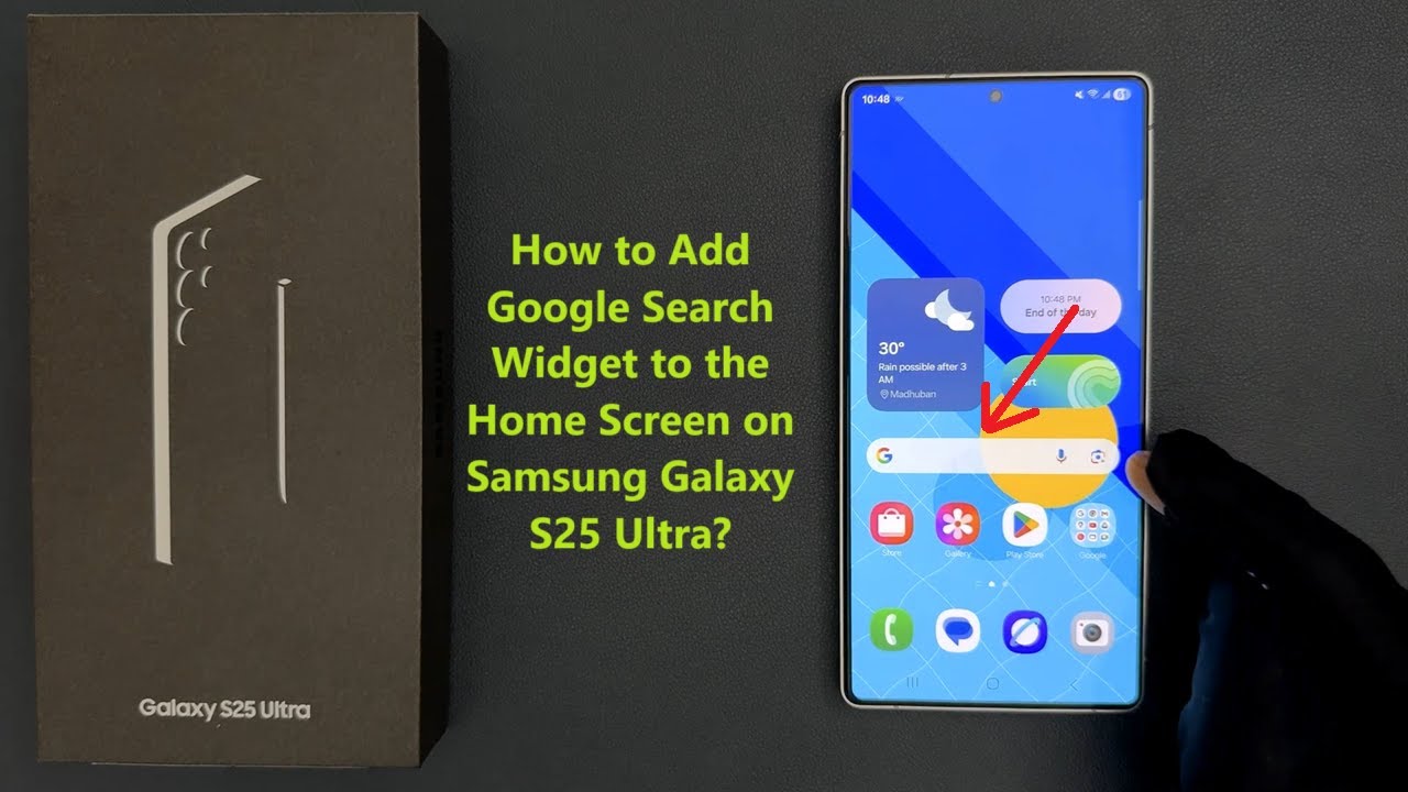 How to Add Google Search Widget to the Home Screen on Samsung Galaxy ...