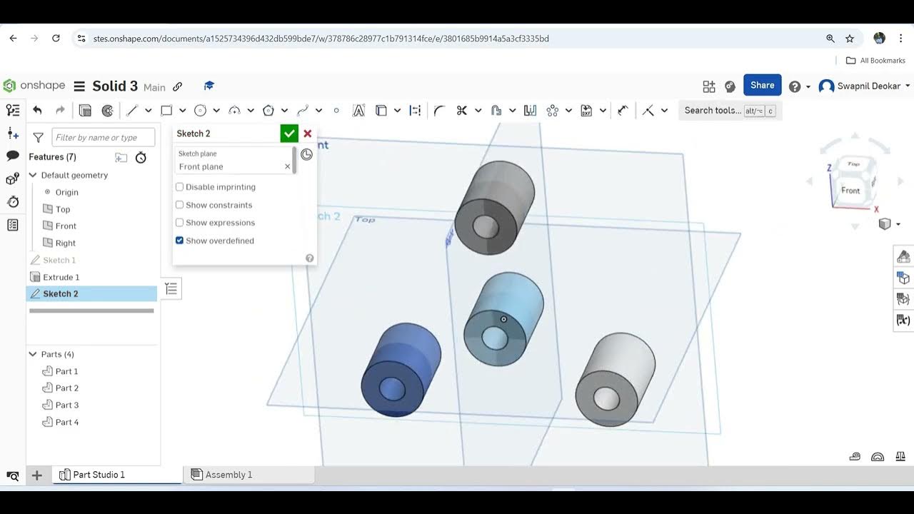 Solid Modeling Part 3 (Onshape Software Tutorial) - YouTube