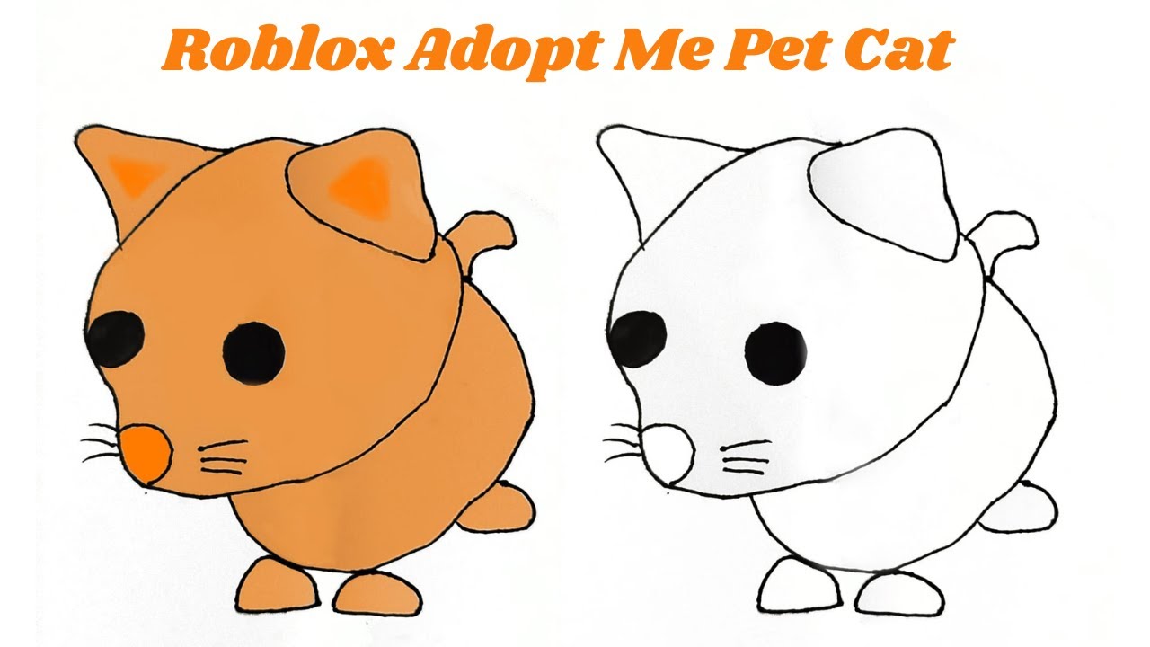 How to Draw ROBLOX Adopt me Pet Cat | Step By Step - YouTube