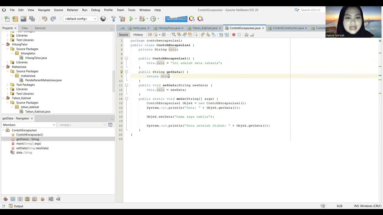 VIDEO ASISTENSI CONSTRUCTOR, ENCAPSULATION, DAN INHERITENCE - YouTube