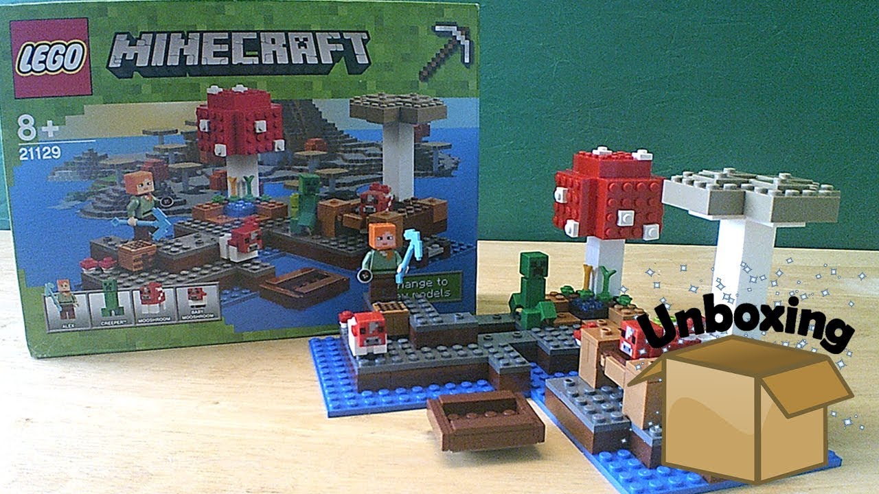 Unboxing: Lego Minecraft Mushroom Island - YouTube