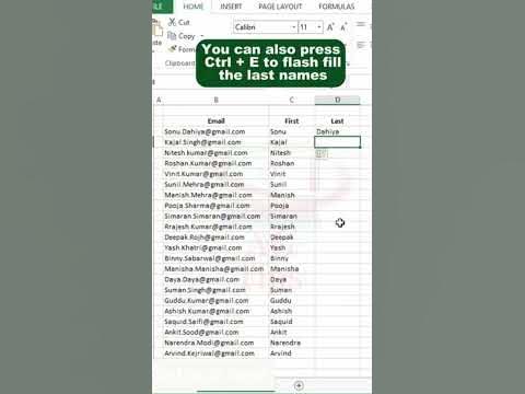Flash Names In Excel ‼️ #exceltips #exceltech #exceltricks - YouTube