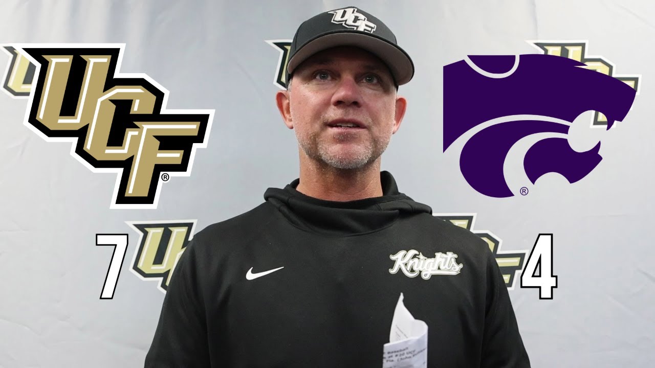 UCF Baseball 7, Kansas State 4 - Coach Rich Wallace Press Conference ⚔️ ...