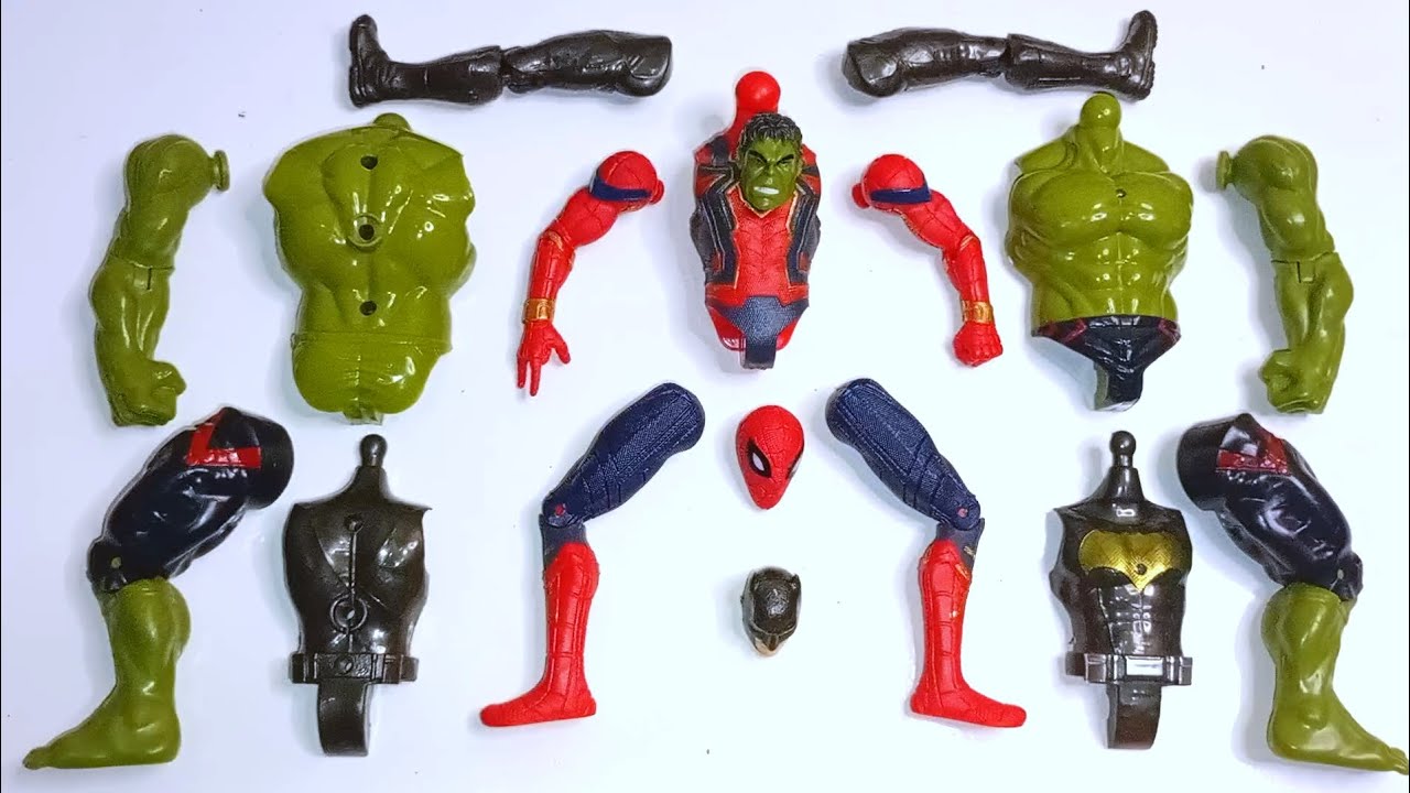 Assemble Marvel Toys Action Figures ~ SPIDERMAN VS HULK VS BATMAN ...