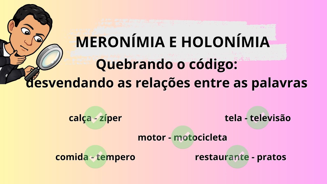 MERONÍMIA E HOLONÍMIA | DESVENDANDO AS RELAÇÕES ENTRE AS PALAVRAS - YouTube