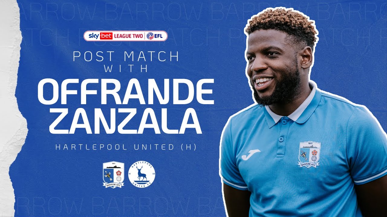 Post Match... with Offrande Zanzala: Hartlepool United (H) - YouTube