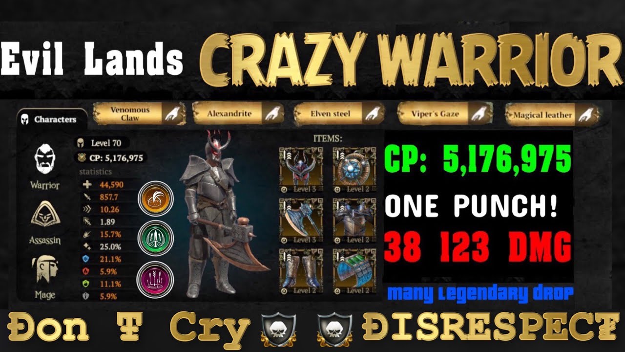 Evil Lands - 5,176,975 CP Crazy Power Warrior - YouTube