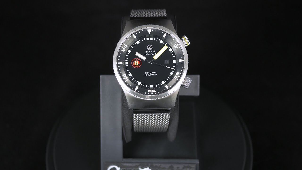 Zixen Hydromatic Automatic Diver Men's Watch Black Dial 46mm DSR ...