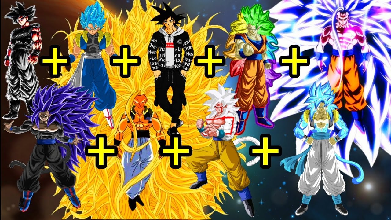 CG+GFG+DG+SS Rainbow+♾️+SSJ20K+SSJ100+OSSJ4+UBSSJ4 Fusion 🔥 #goku #dbz ...
