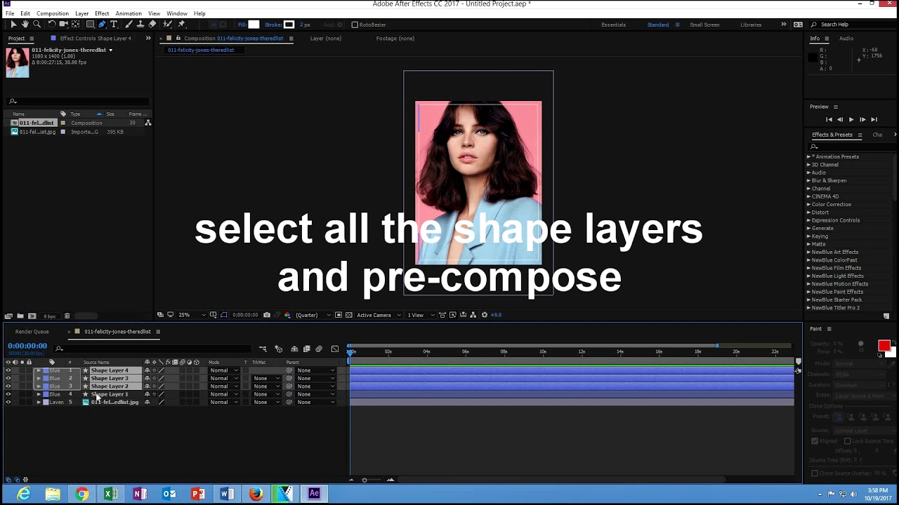 White Moving Border Effect // After Effects - YouTube