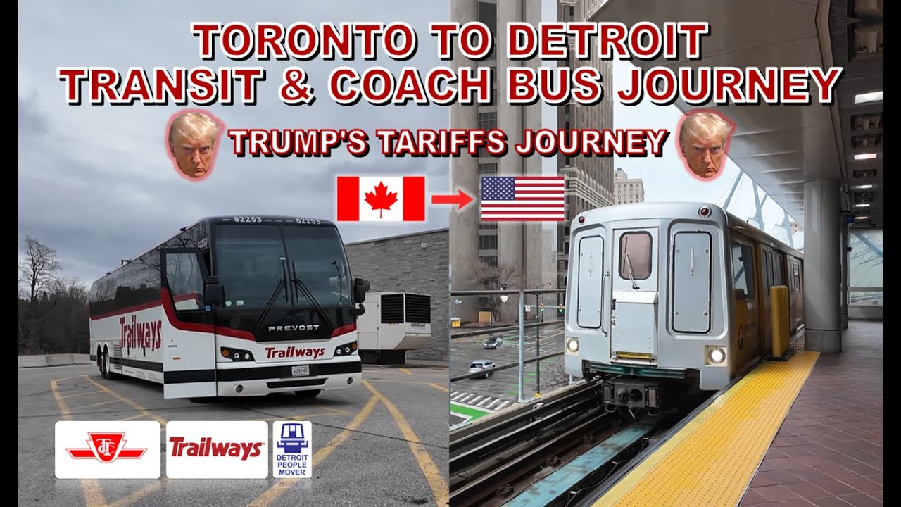 Toronto to Detroit Transit & Coach Bus Journey (w/ Commentary) - YouTube