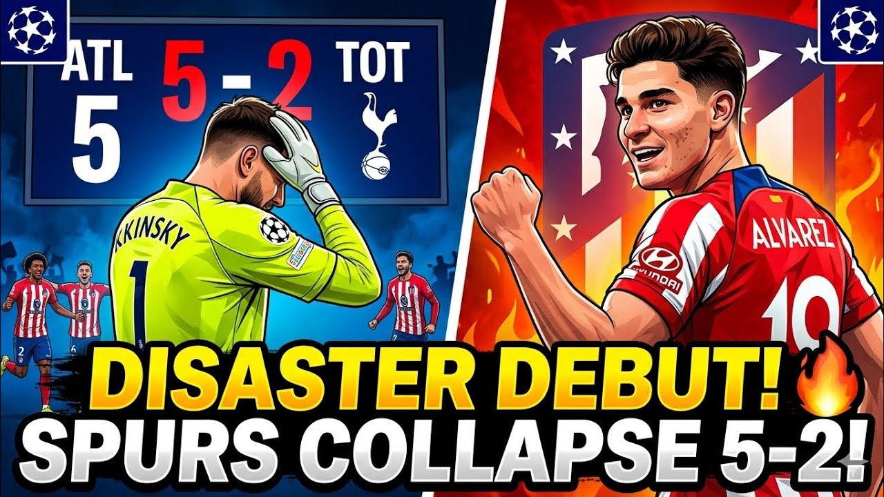 SPURS DISASTER! 😱 | Atletico 5-2 Tottenham Analysis: The Kinsky Mistake ...