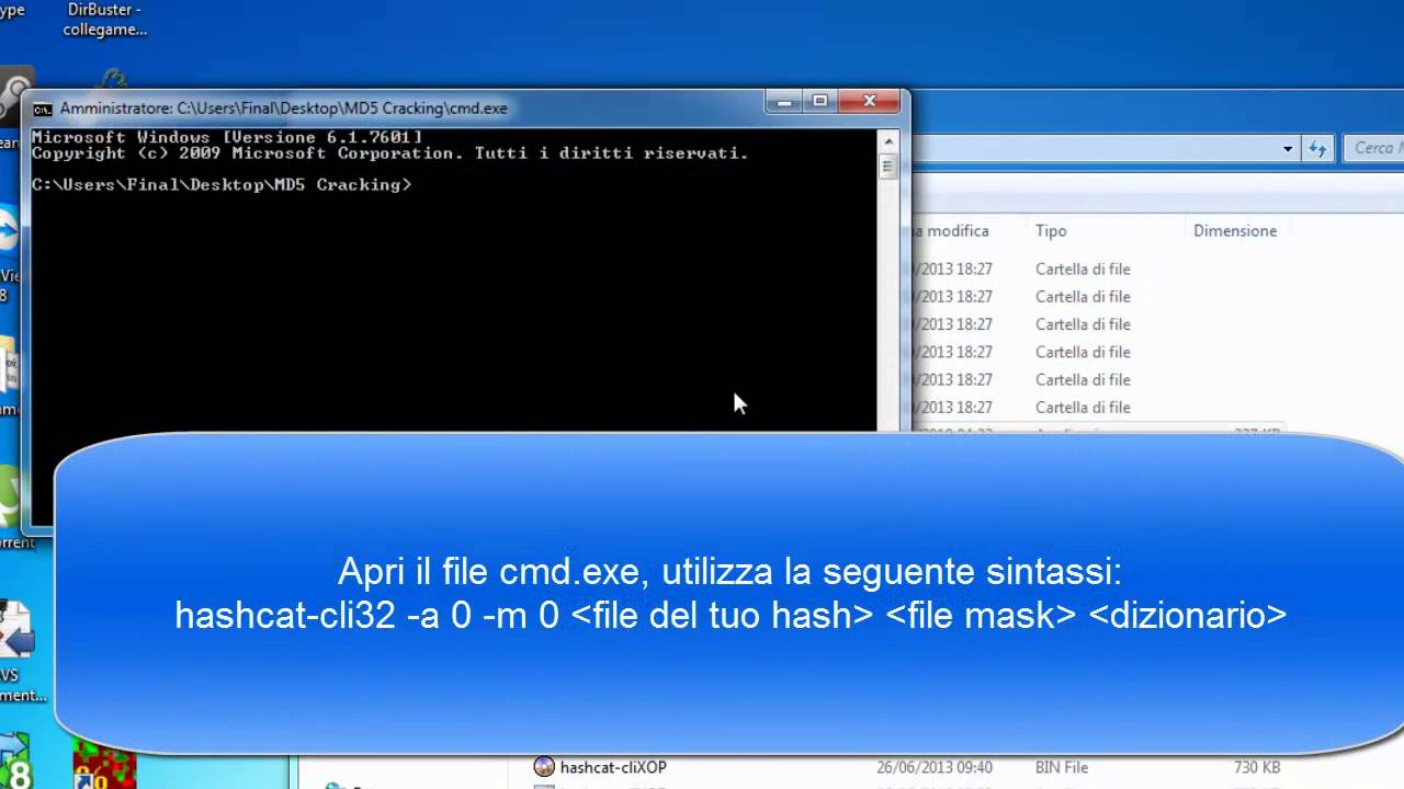 [Tutorial Guidato] - Come decifrare hash in MD5 con Hashcat - YouTube