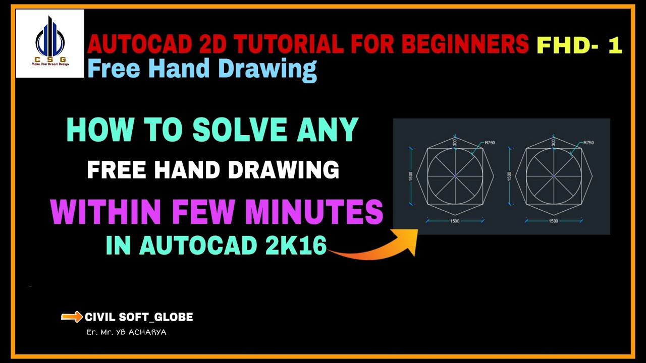 // FREE HAND DRAWING 1// FHD - 1// How to solve any Free Hand Drawing ...