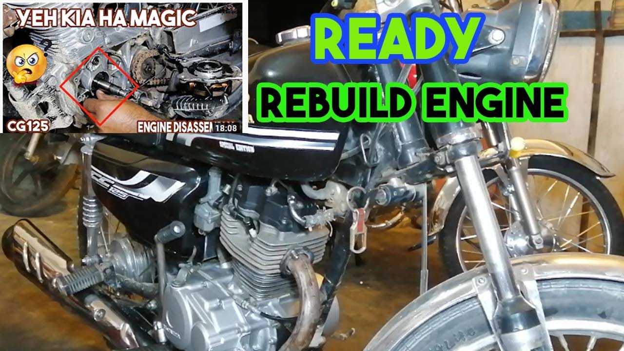 Rebuild Engine Of Motorcycle Honda Cg 125 - YouTube