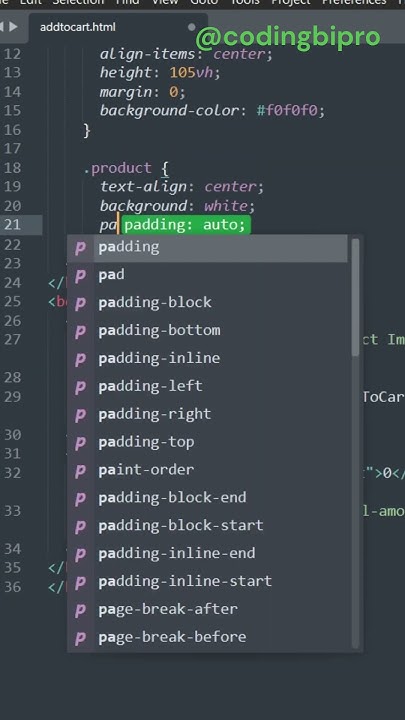 Add to Cart | HTML CSS JAVASCRIPT | #codingbipro - YouTube