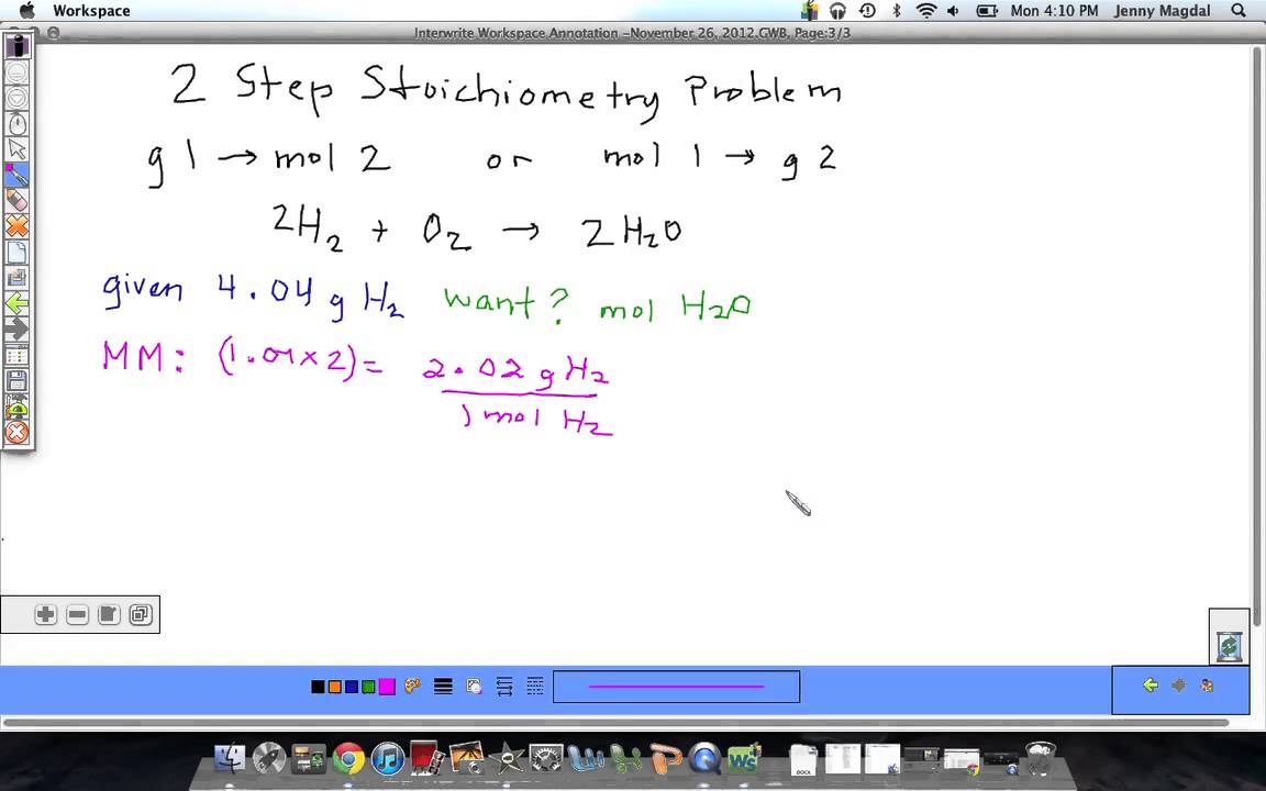 2 Step Stoich Problem - YouTube