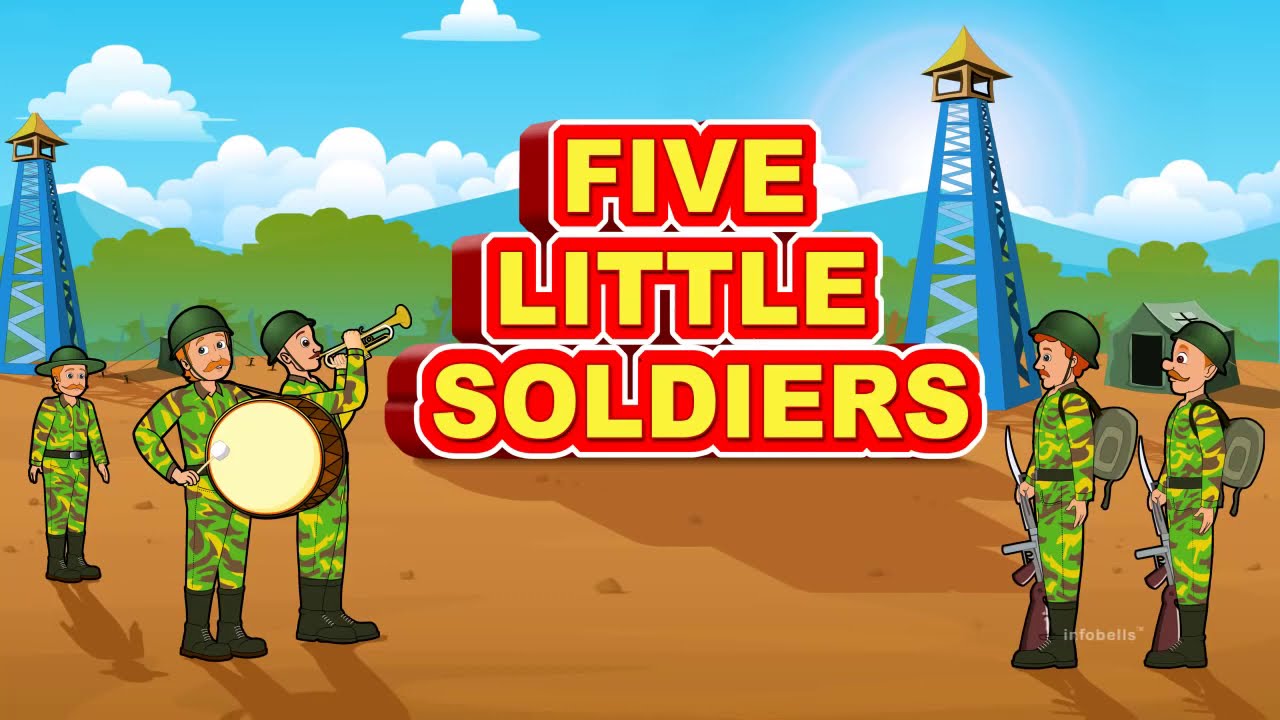 Five Little Soldiers Standing In A Row|| Nursery Rhymes for Children ...