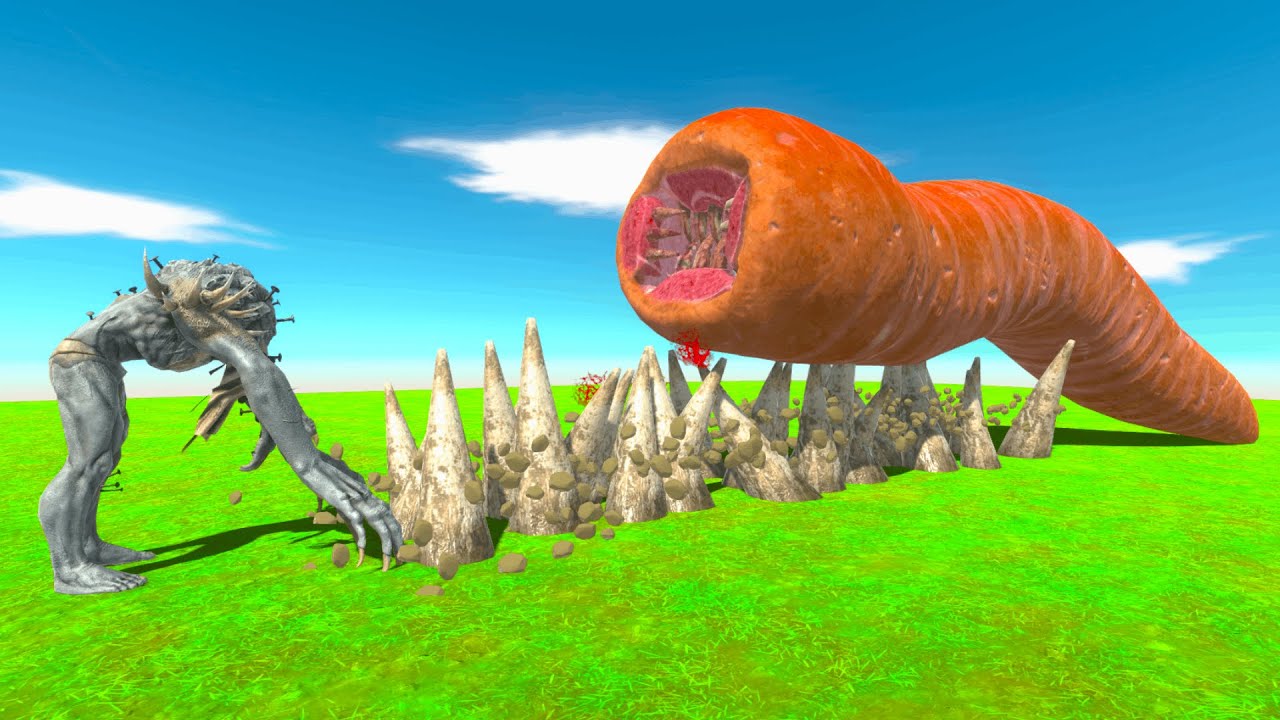 GIANT WORM VS INFERNALS - Animal Revolt Battle Simulator - YouTube