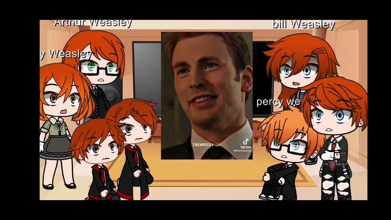 Weasley family react to fleur as Steve Rogers (trans Fleur) - YouTube