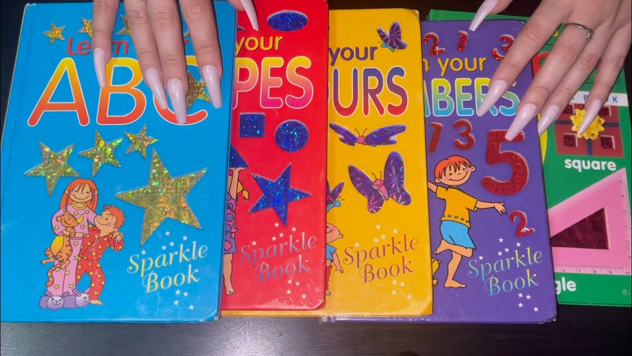 ASMR Kids Sensory Book Tracing + Tapping 📚 📖 - YouTube