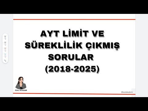 2018-2025 | AYT Limit ve Süreklilik Çıkmış Sorular #yks #ayt #limit #süreklilik #fonksiyonlar #ösym 