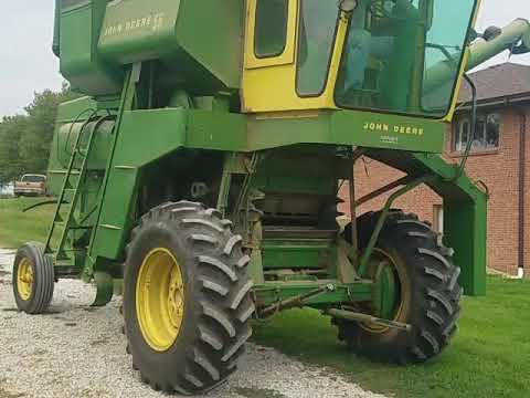 John Deere Model 55 Combine - YouTube