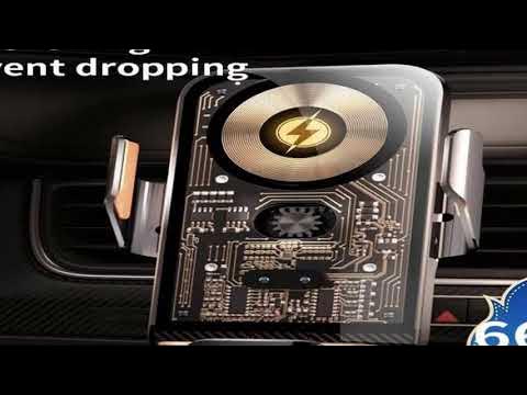 Car Phone Holder 66W Wireless Charger Mobile Phone Holder Intelligent Infrared Air Vent Cl - YouTube