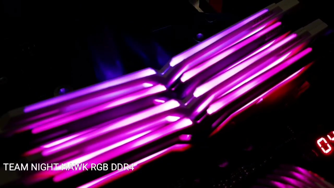 Ram TEAM NIGHT HAWK RGB DDR4 DEMO - Review - YouTube