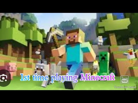 Playing Minecraft 1st time and build the house - YouTube
