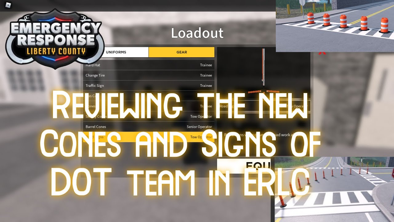 Reviewing the new Cones and Signs of DOT team in ERLC | MafiaSquad ...