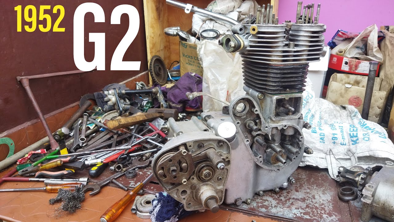VINTAGE 1952 ROYAL ENFIELD G2 MAGDYNAMO MODEL ENGINE AND GEARBOX ...