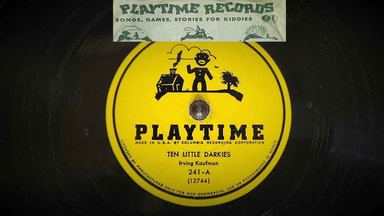 "Ten Little Darkies" ~ Irving Kaufman - Playtime Record (Bozo "Capitol ...