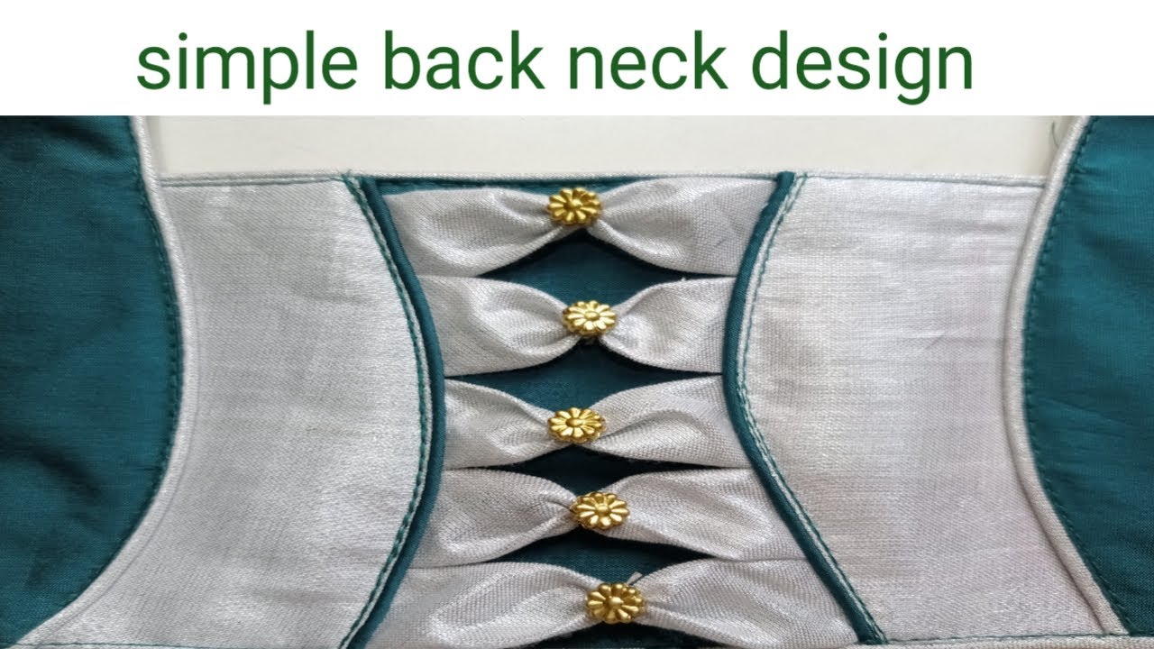 Simple beautiful back neck design - YouTube