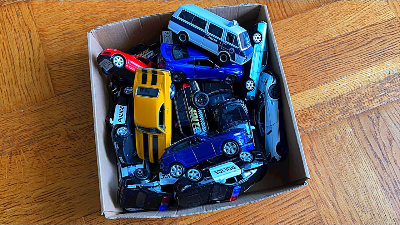 Tiny Police Cars And Other Tiny Model Cars From The Box - YouTube
