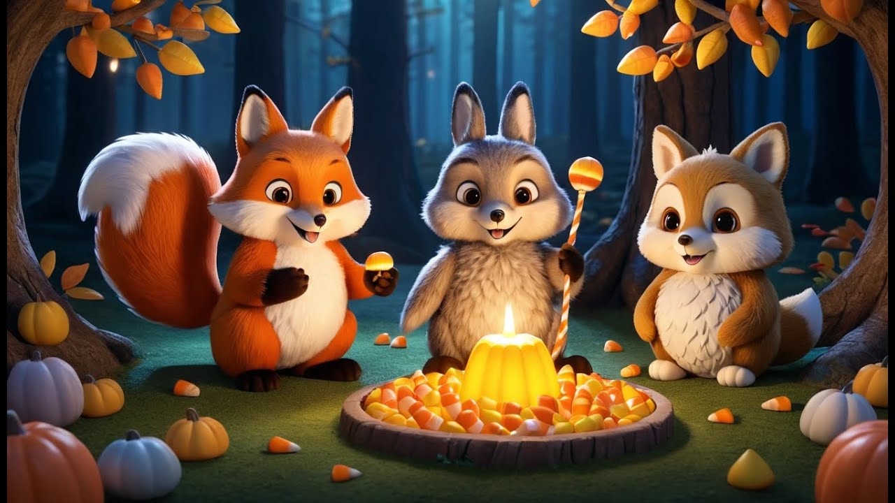 Fluffy Fox and the Candy Corn Forest | Sweet Adventure Song for Kids ...