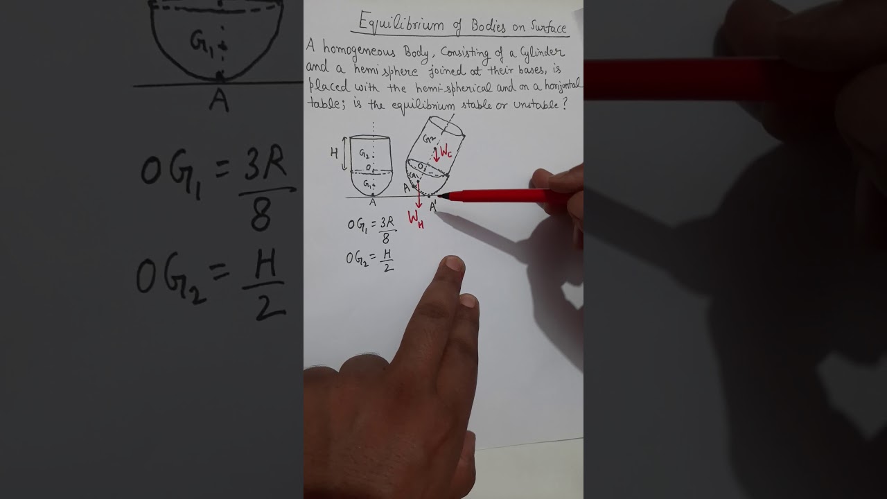 Conditions for stable equilibrium of object on a surface - YouTube