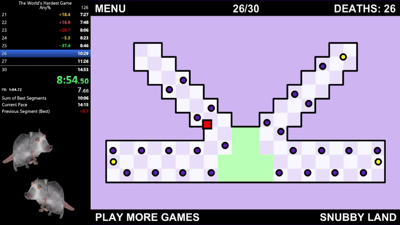 The World's Hardest Game Speedrun in 11:58 - YouTube