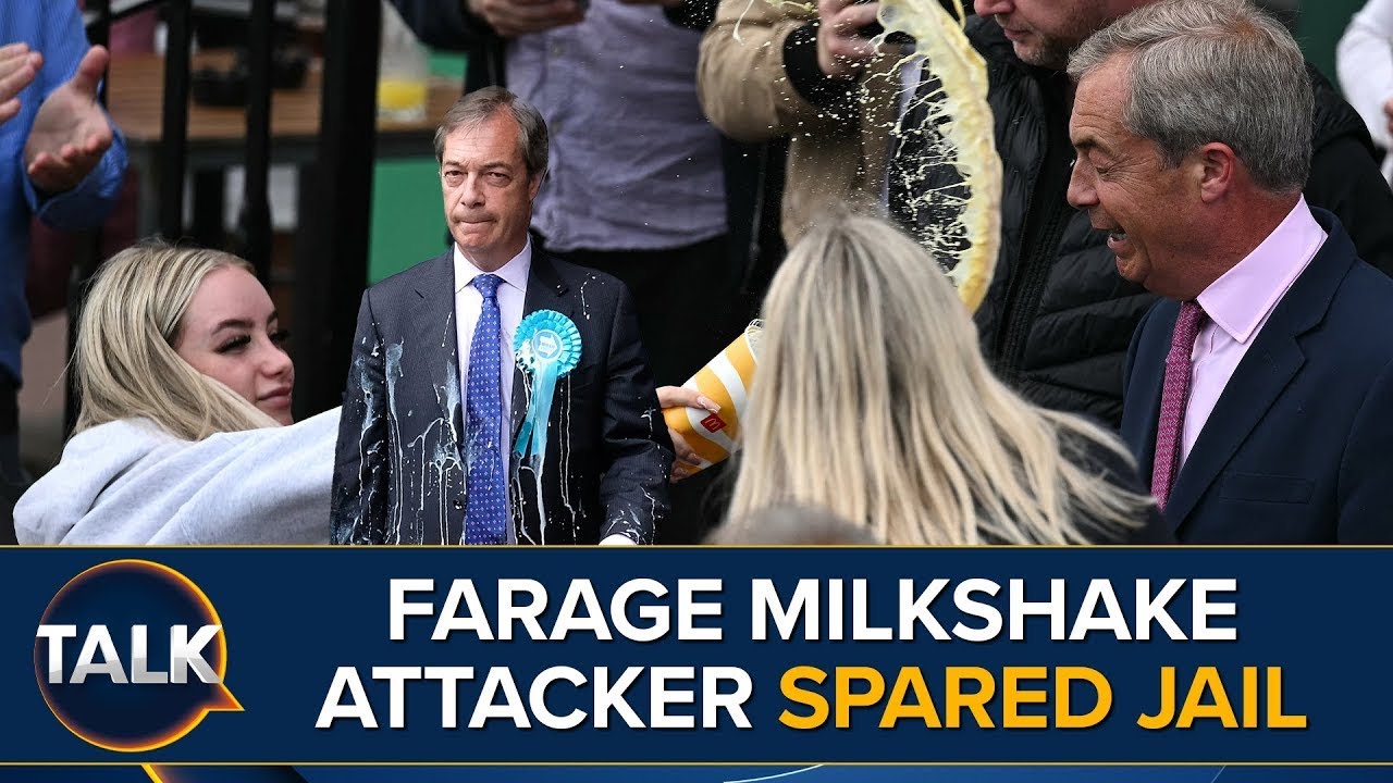 Nigel Farage's Milkshake Attacker Spared Jail In SHOCK Decision - YouTube