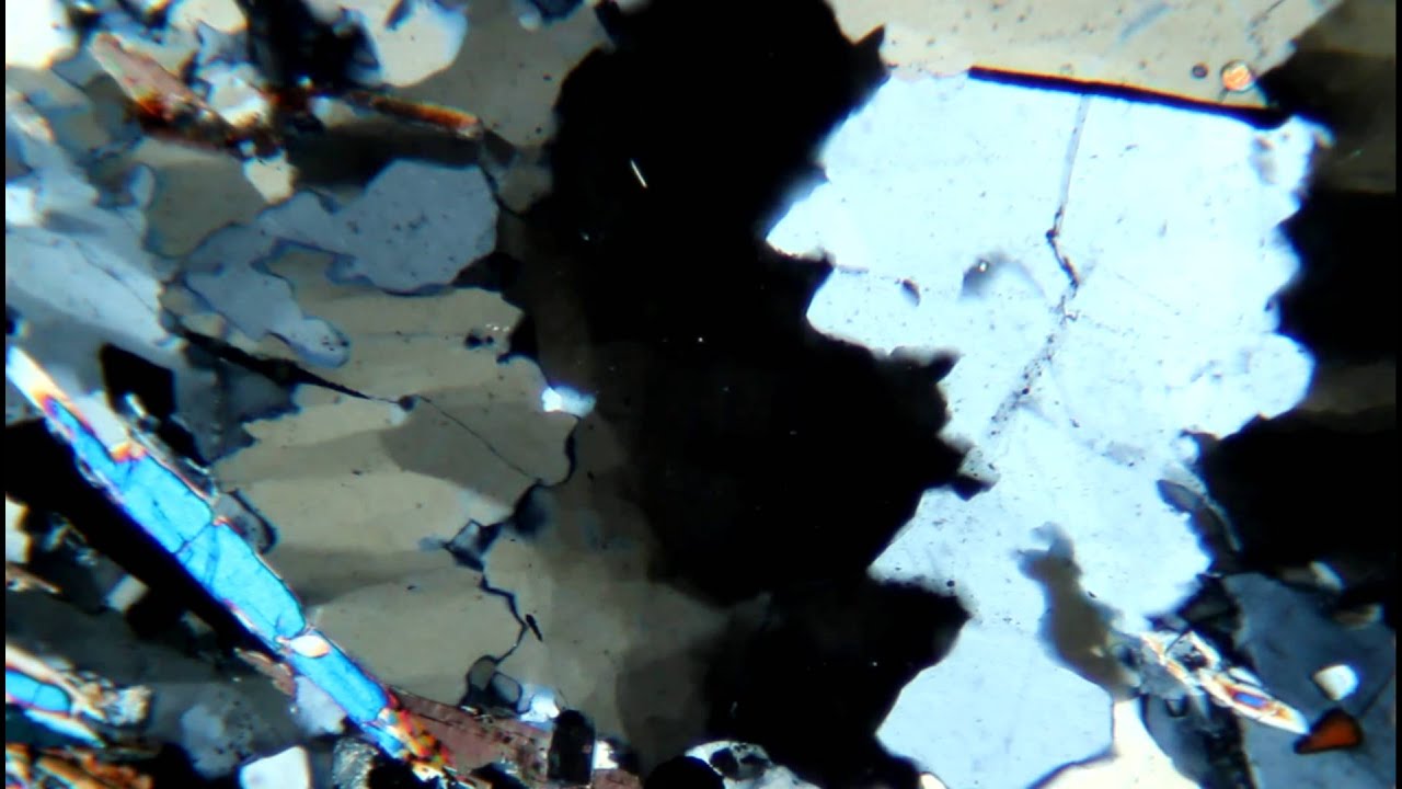 Deformed (Metamorphic) Quartz Thin Section Under XPL - YouTube