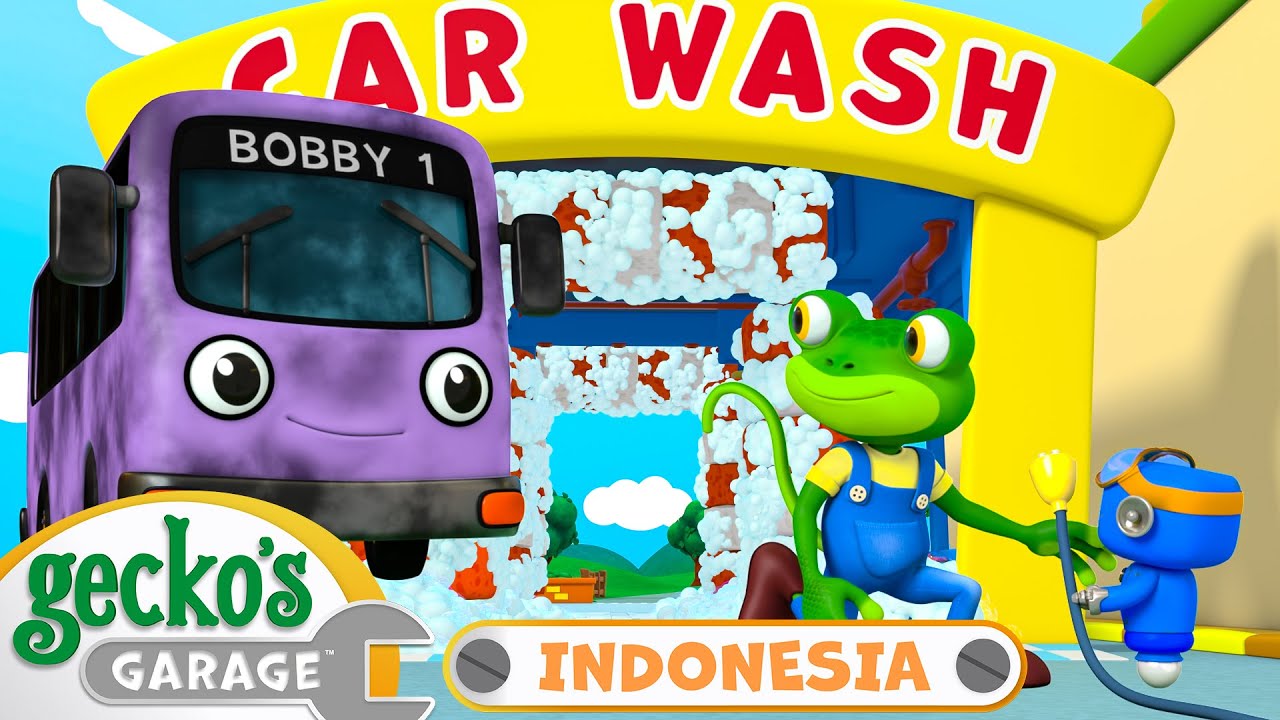 🔌Bobby si Bus Menjadi Bis Listrik | Garasi Gecko | Kartun Populer Anak ...