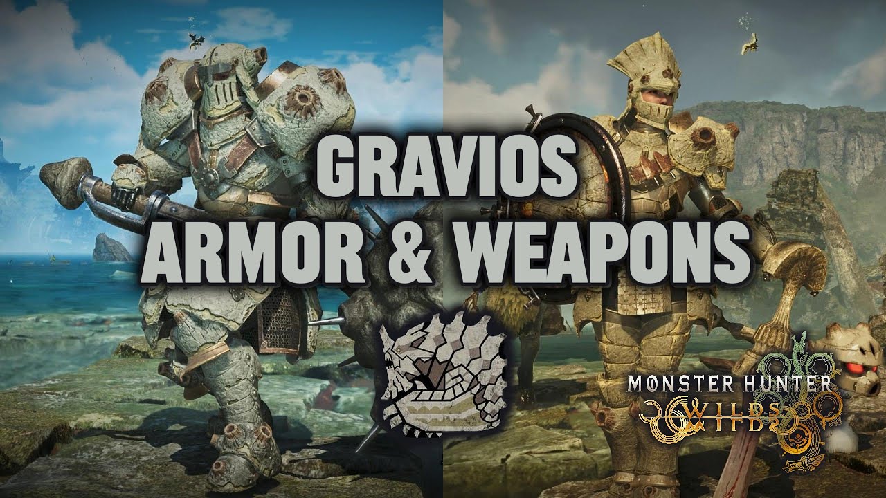 Monster Hunter Wilds - Gravios Armor & Weapons Showcase - YouTube