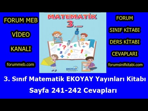 3. Sınıf Matematik Kitabı Sayfa 241-242 Cevapları EKOYAY Yayıncılık