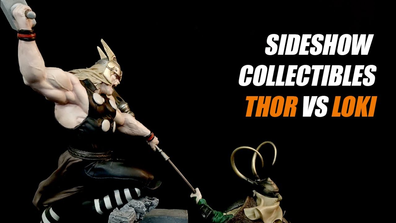 MARVEL THOR VS LOKI SIDESHOW STATUE REVIEW - YouTube