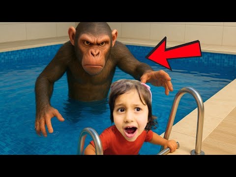 MELİSA HAVUZDA DEV MAYMUN SAUNADA BEKLİYORDU! O ANLAR KAMERADA!