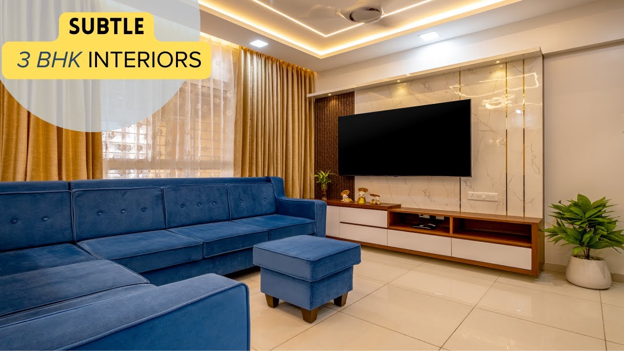 Subtle 3 BHK Flat Interior Design in Pune by Jay Bhoi | Western Avenue ...