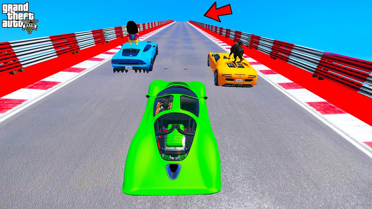 FRANKLIN TRIED ULTRA STEEP SLOPE TRACK PARKOUR RAMP CHALLENGE GTA 5 ...