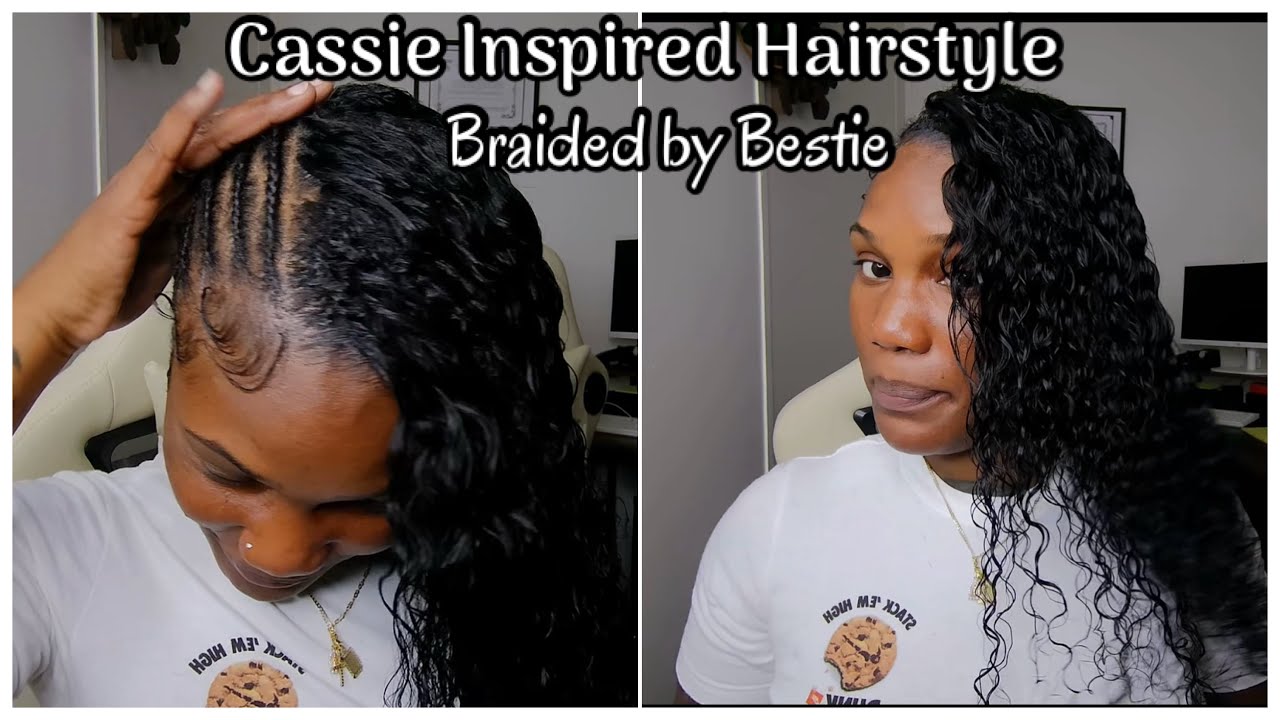 Cassie Inspired Hairstyle | Half Quick Weave, Half Braids - YouTube
